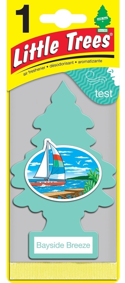 Ароматизатор автомобильный Little Trees / Литтл Трис Ёлочка Bayside Breeze подвесной, прибрежный бриз / автотовары
