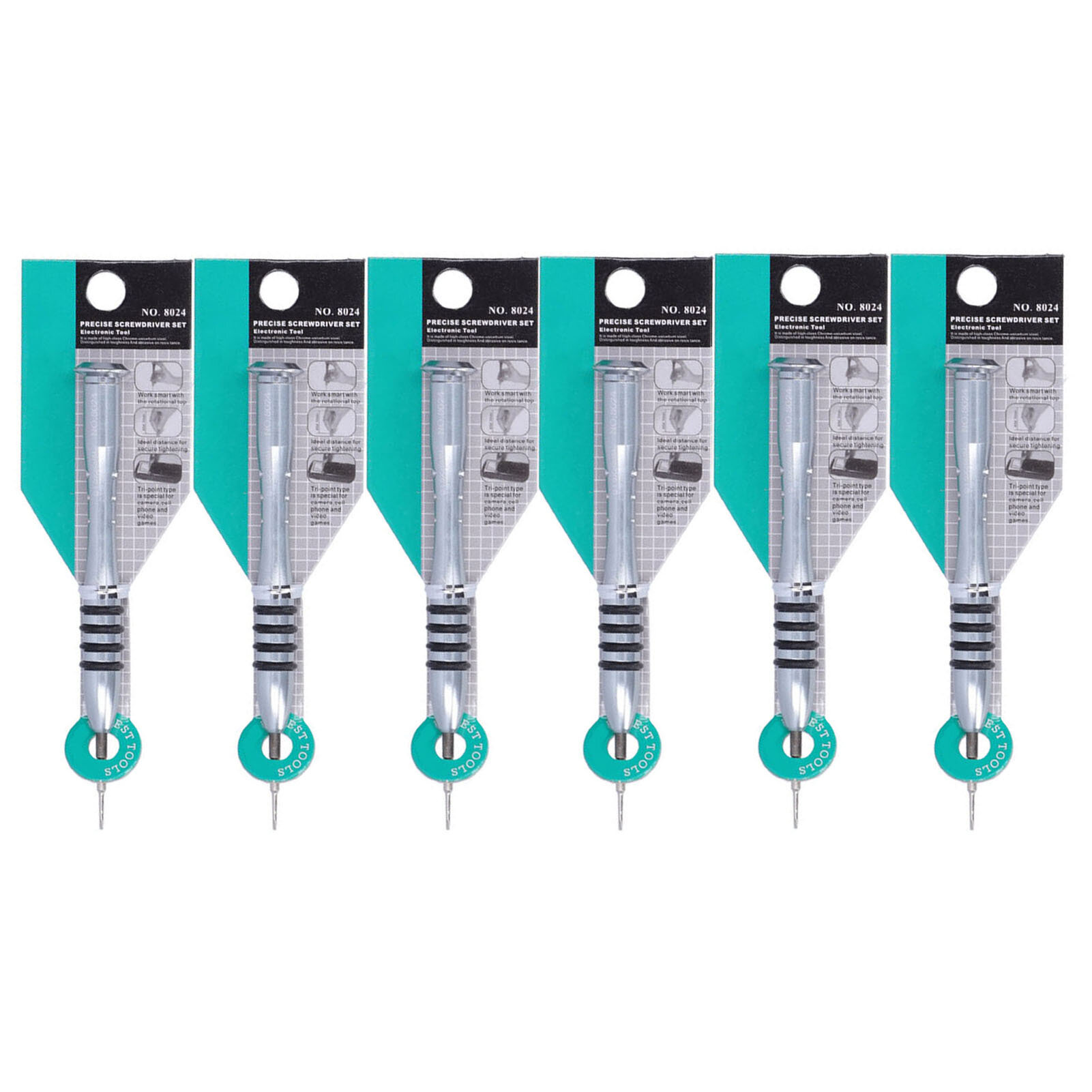 Набор 6 шлицевых отверток, для электроники, 25 мм, 1.0 мм