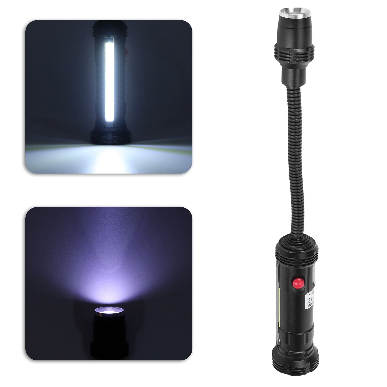 Светодиодный зум-станок, рабочий светильник, USB-зарядка, магнитный рабочий фонарь на гибкой стойке для токарных станков