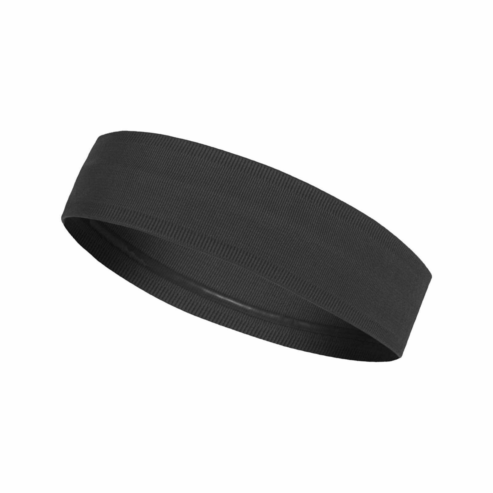 Спортивная повязка на голову, предотвращающая скольжение, впитывающая влагу, мягкая эластичная повязка на голову для мужчин и женщин для фитнеса, йоги, бега, черная