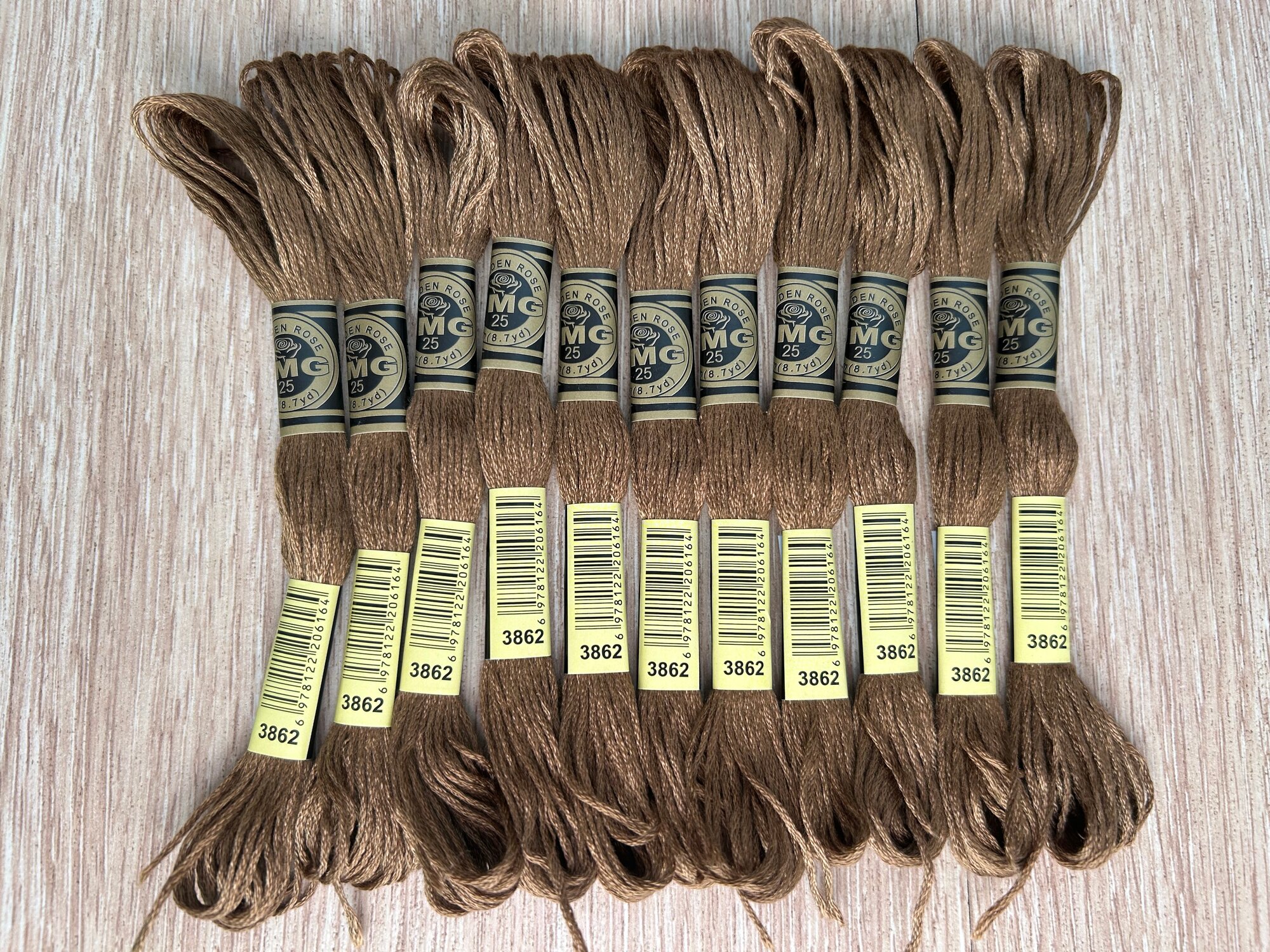 Нитки для вышивания JMC мулине (150-3866) 100% полиэфир 12 штук x 8 м