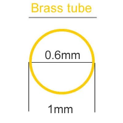 Латунные трубы H62 OD1 ID0.4, 500mm