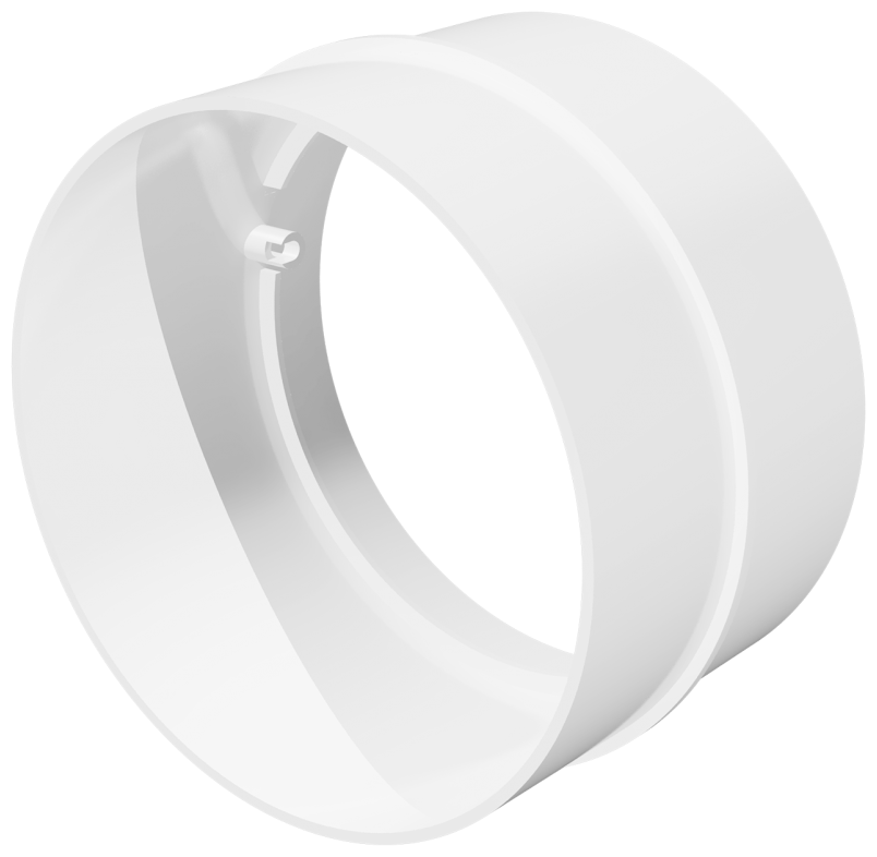 Муфта соединитель круглого канала, пластик ПВХ ERA 12,5СКП 125 мм