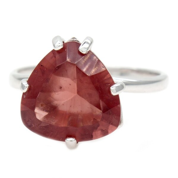 Кольцо, серебро, 925 проба, родирование, родолит