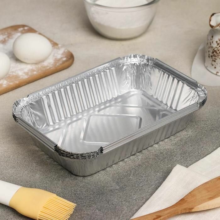Набор форм для выпечки Доляна из фольги, 21х14 см, 5 шт