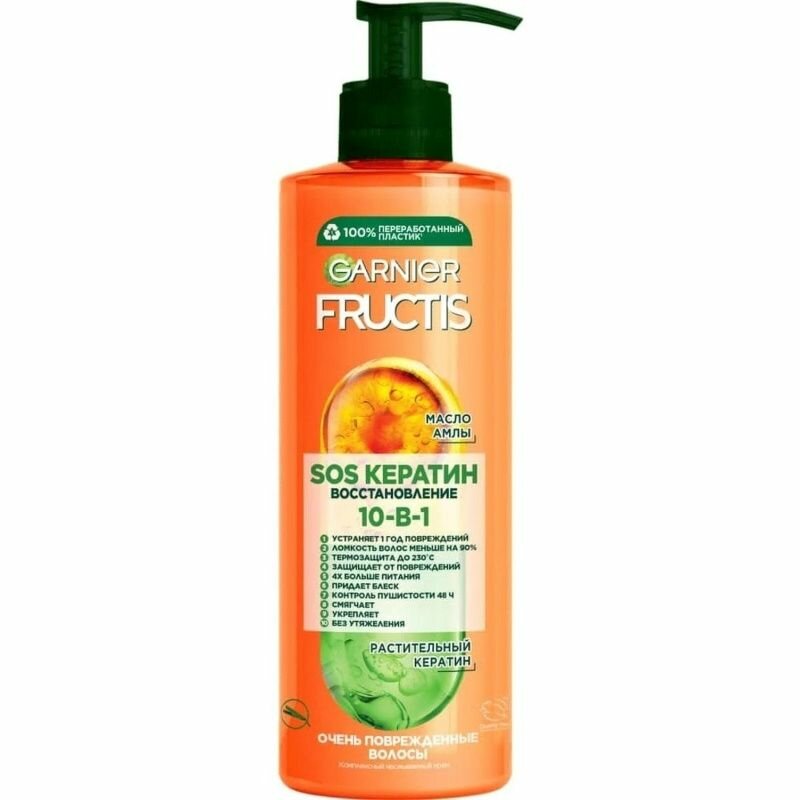 Маска-уход для волос Garnier Fructis SOS, Спасатель, 10 в 1, 400 мл (C6222401/C6222400)