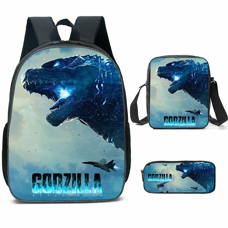 Новый продукт Amazon Godzilla Рюкзак Godzilla, школьная сумка для учащихся начальной и средней школы, сумка через плечо с мультяшным аниме, сумка-карандаш