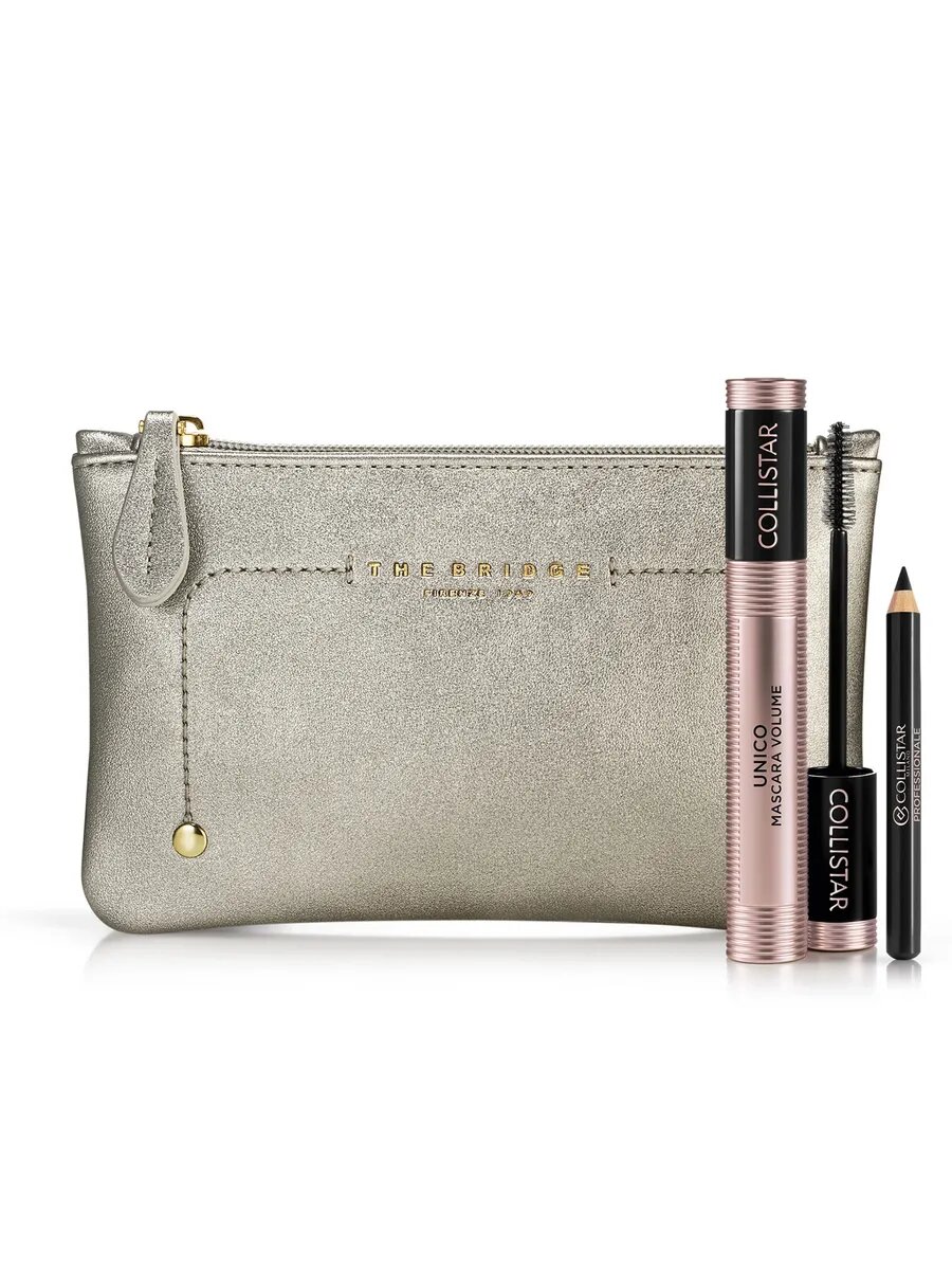 Набор с тушью Unico+карандаш для глаз в косметичке