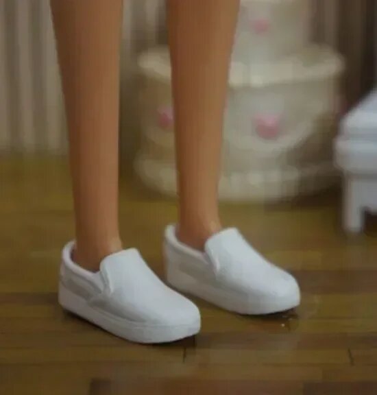 Пластиковые туфельки для кукол BBI888 Белый, D5 L and R