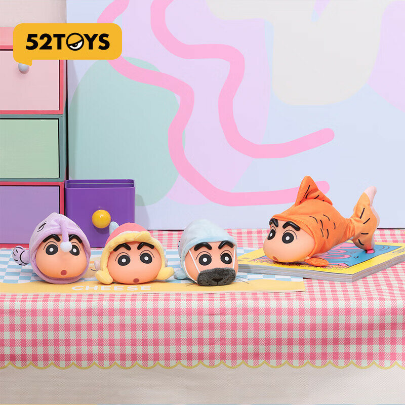 52TOYS Crayon Shin-Chan Lazy Life Movable Blind Box Trendy Anime Merchandise Toy, Single Random Goddess Gift