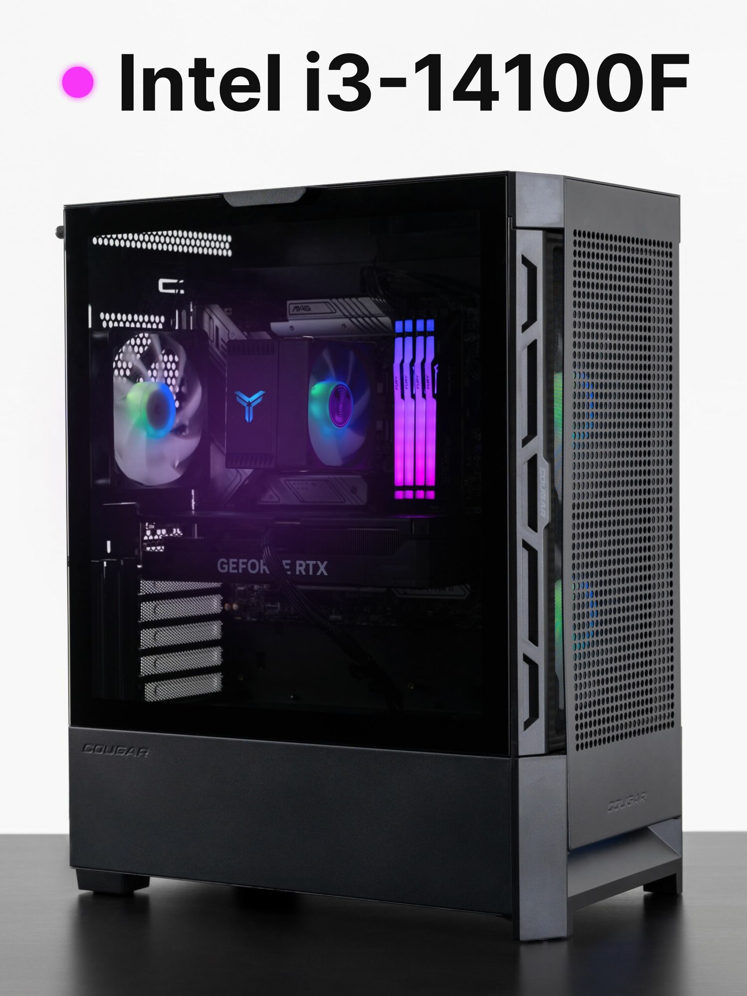 Игровой системный блок ProMid1164: i3-14100F, DDR5 32Gb, SSD 2Tb, RX 7600, 600W, AirB, Windows 11 Pro