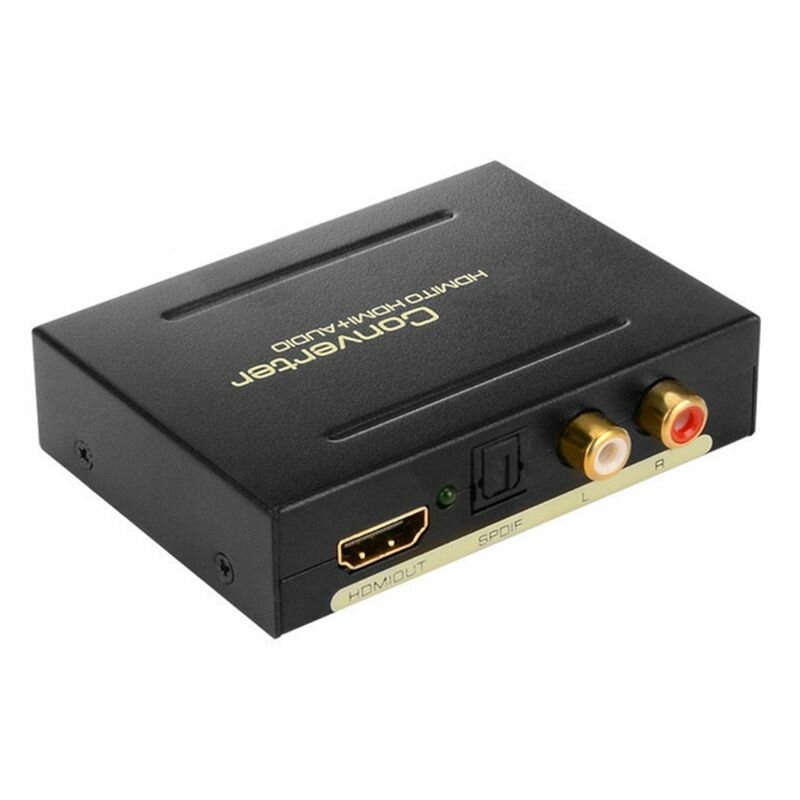 HDMI-совместимый аудиоэкстрактор 5,1-канальный 2,0-канальный адаптер для HD-сплиттера, оптический SPDIF + L/R Vedio Switcher Box