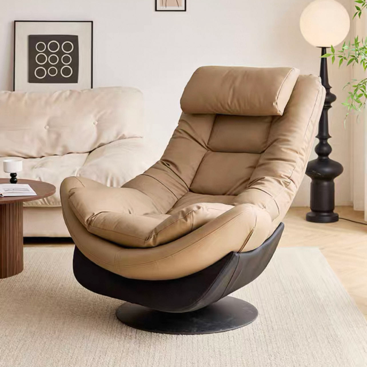 Мягкое поворотное кресло Ansan (хаки)