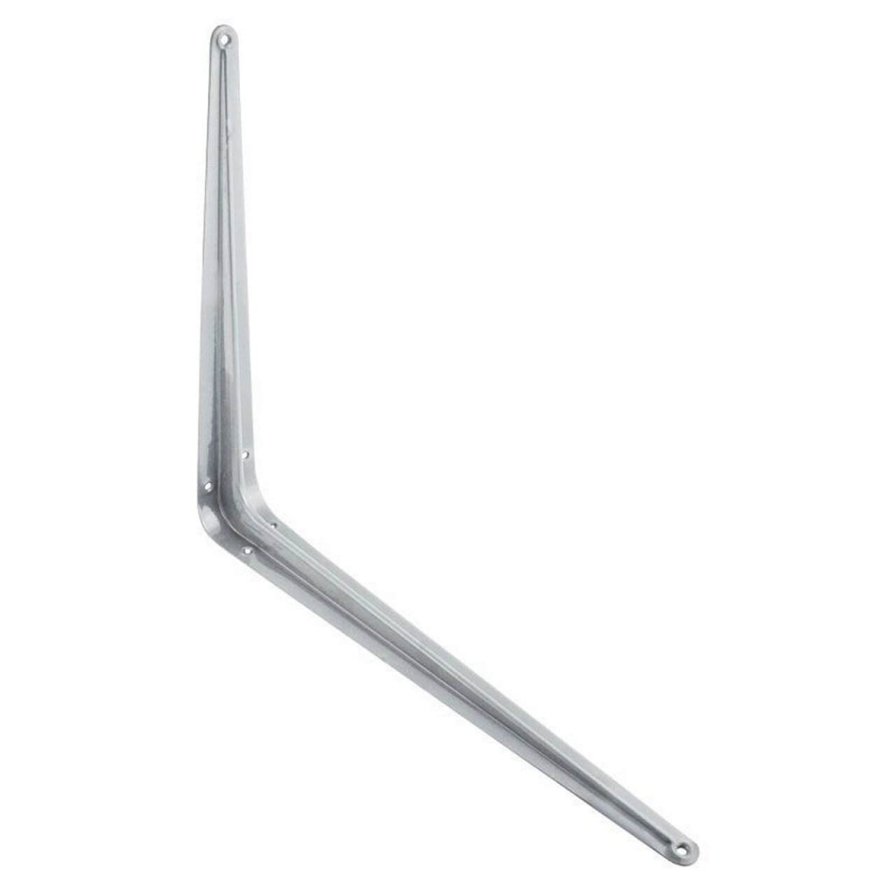 Уголок для полок 350x300 мм серебро - прямой крепеж для настенных полок