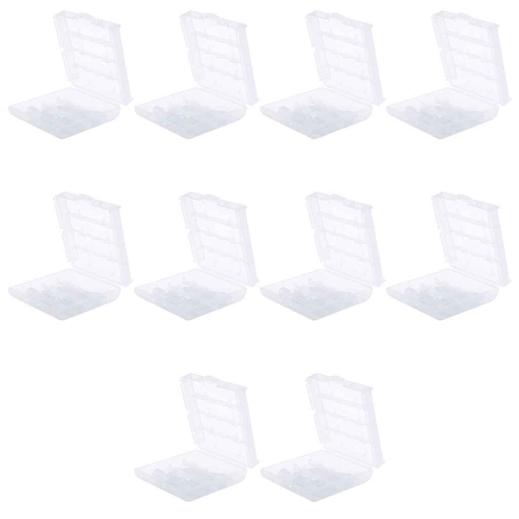 10ШТ 4X AAA AA Батарейный Держатель для Чехла Коробка Для Хранения Батареек Аккумулятор Power Bank Пластиковые Чехлы DIY Коробка Для Хранения Аксессуаров