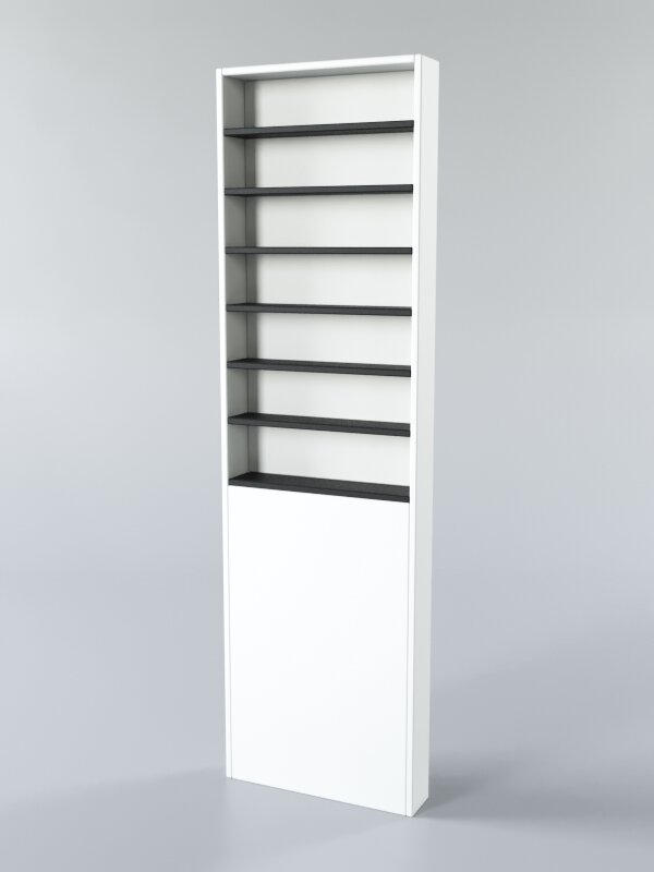 Стеллаж для нейл баров №1, Белый+Черный. Производитель товара - компания Westcom.