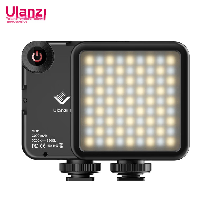 Ulanzi VL81 Dual-Color Temperature LED Fill Light, Mini Photography Light, Handheld Pocket Soft Light, Vlog Phone DSLR Camera Flash, Indoor Live Streaming Portrait Continuous Light