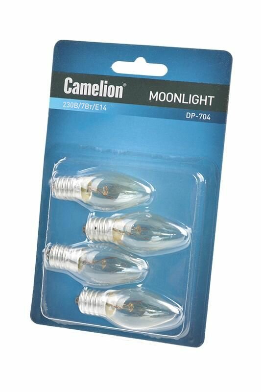 Лампы накаливания 4шт. для ночников 7Вт Е14 на 220В- DP-704 BL4 (Camelion)