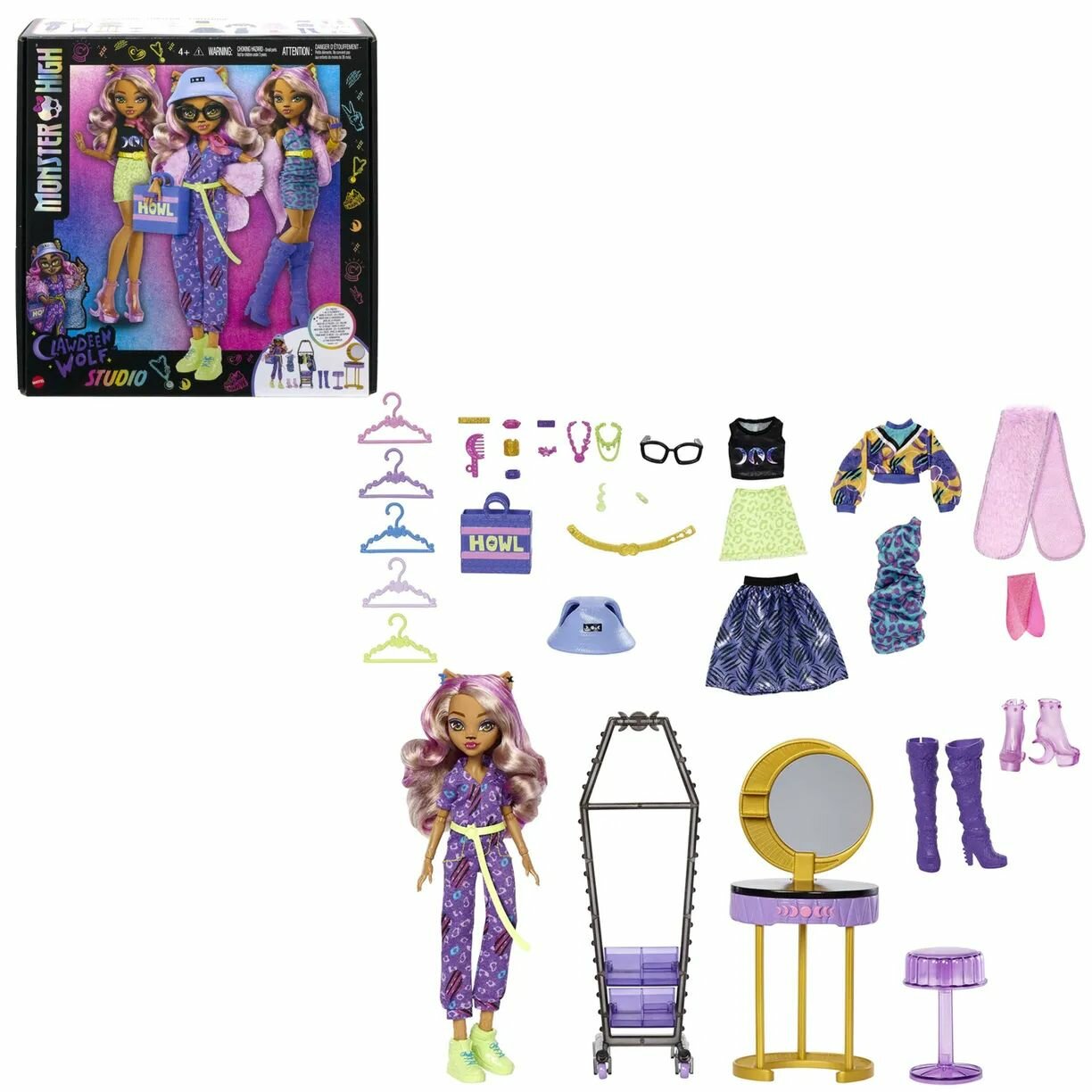 Кукла Mattel Monster High HKY70, пластик/винил, бежевая, 31см