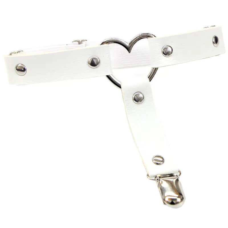 Сексуальный пояс для подвязок Femme из искусственной кожи Белый, white