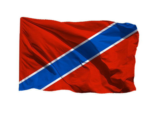 Флаг Туапсе на шёлке, 70х105 см для ручного древка