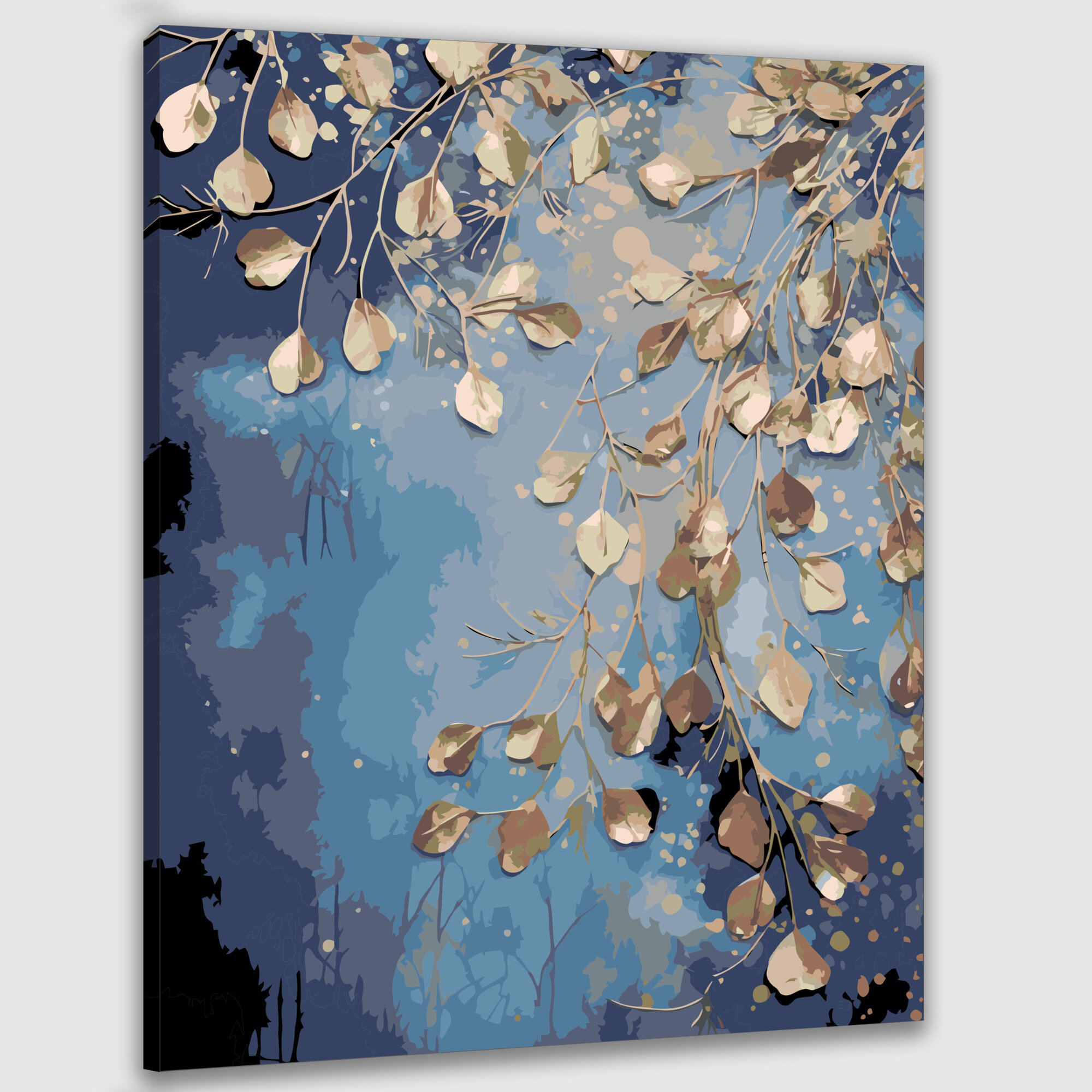 Картина по номерам 40x50 см, картина, смешанная техника, святочные праздники, традиционные элементы, венок