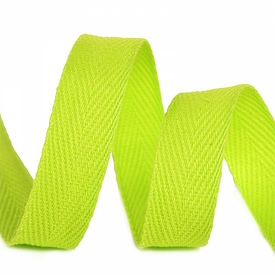 Тесьма киперная 15 мм хлопок 2,5г/см TBY. CT156445 цв.6445 салатовый уп.50м