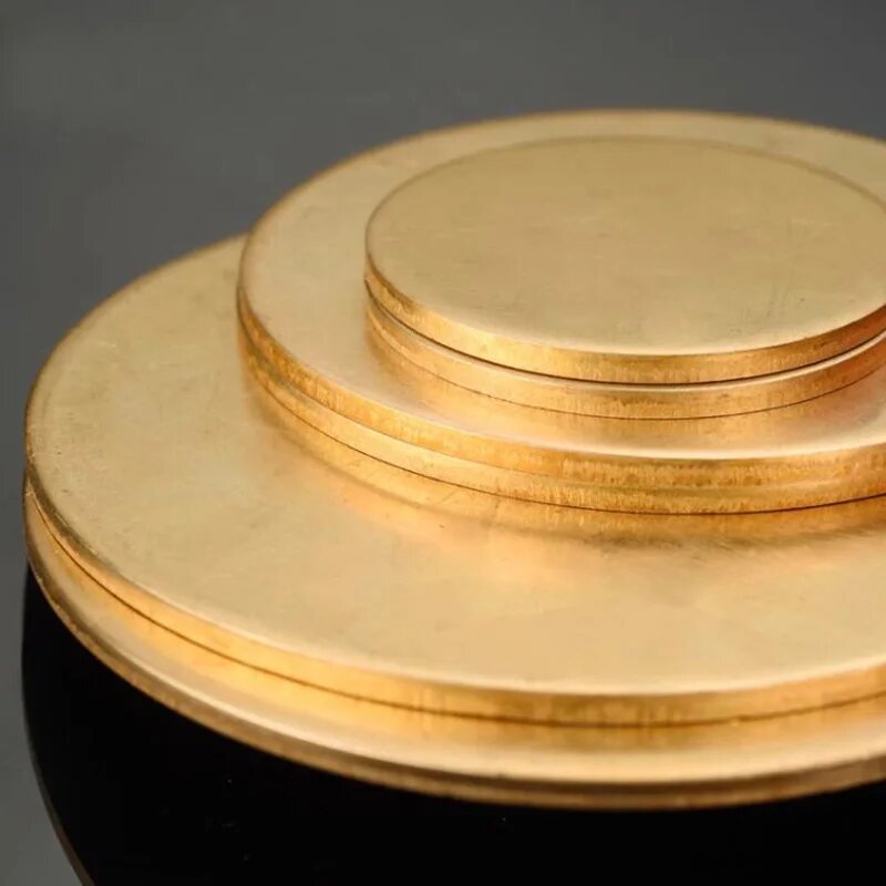 Латунные пластины Gwningen C28000 Diameter 32mm, Thickness 1mm 1pc