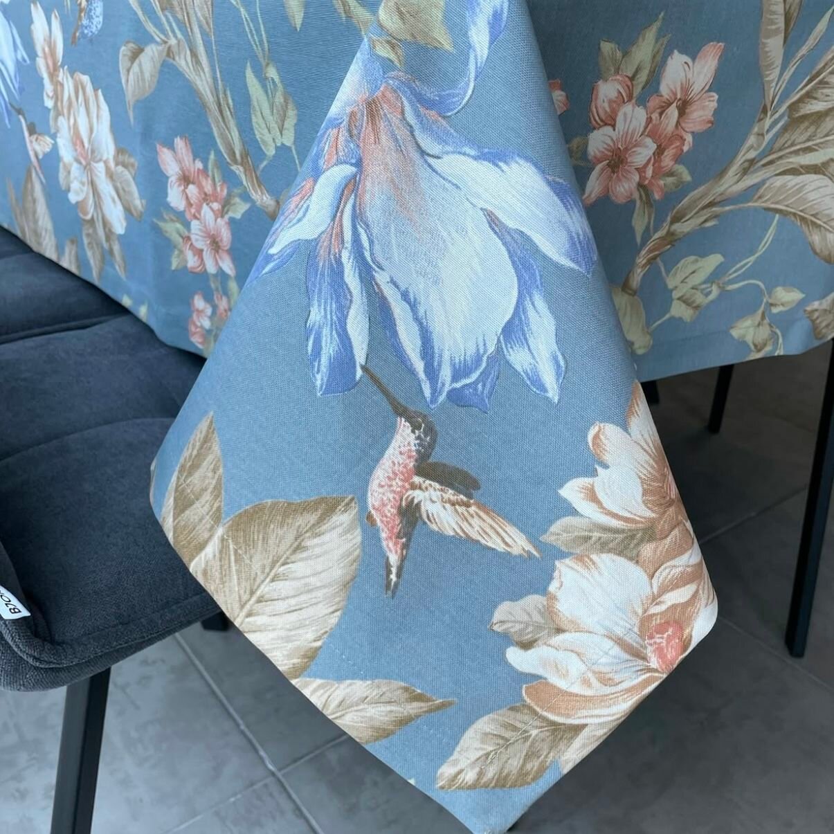 Скатерть текстильная водоотталкивающая Колибри 140*200см Duck