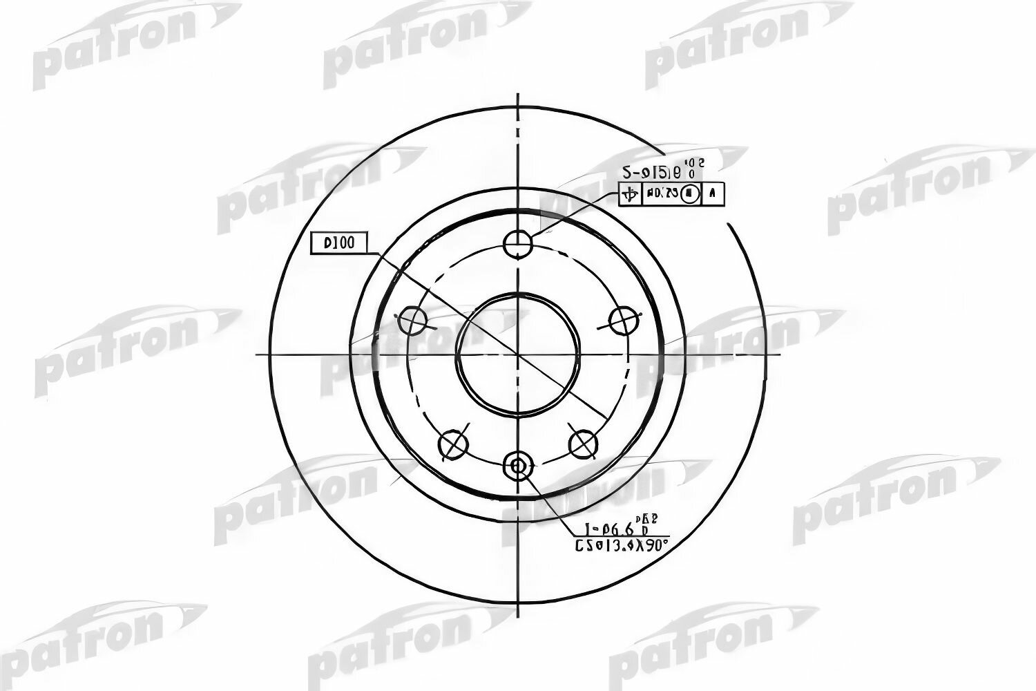 Тормозные диски, для Фольксваген Гольф 3, Пассат б3, Пассат б4, (Передние), Комплект 2шт.