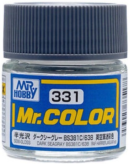 C331 краска художественная т. м. MR.HOBBY 10мл DARK SEAGRAY BS381C/638