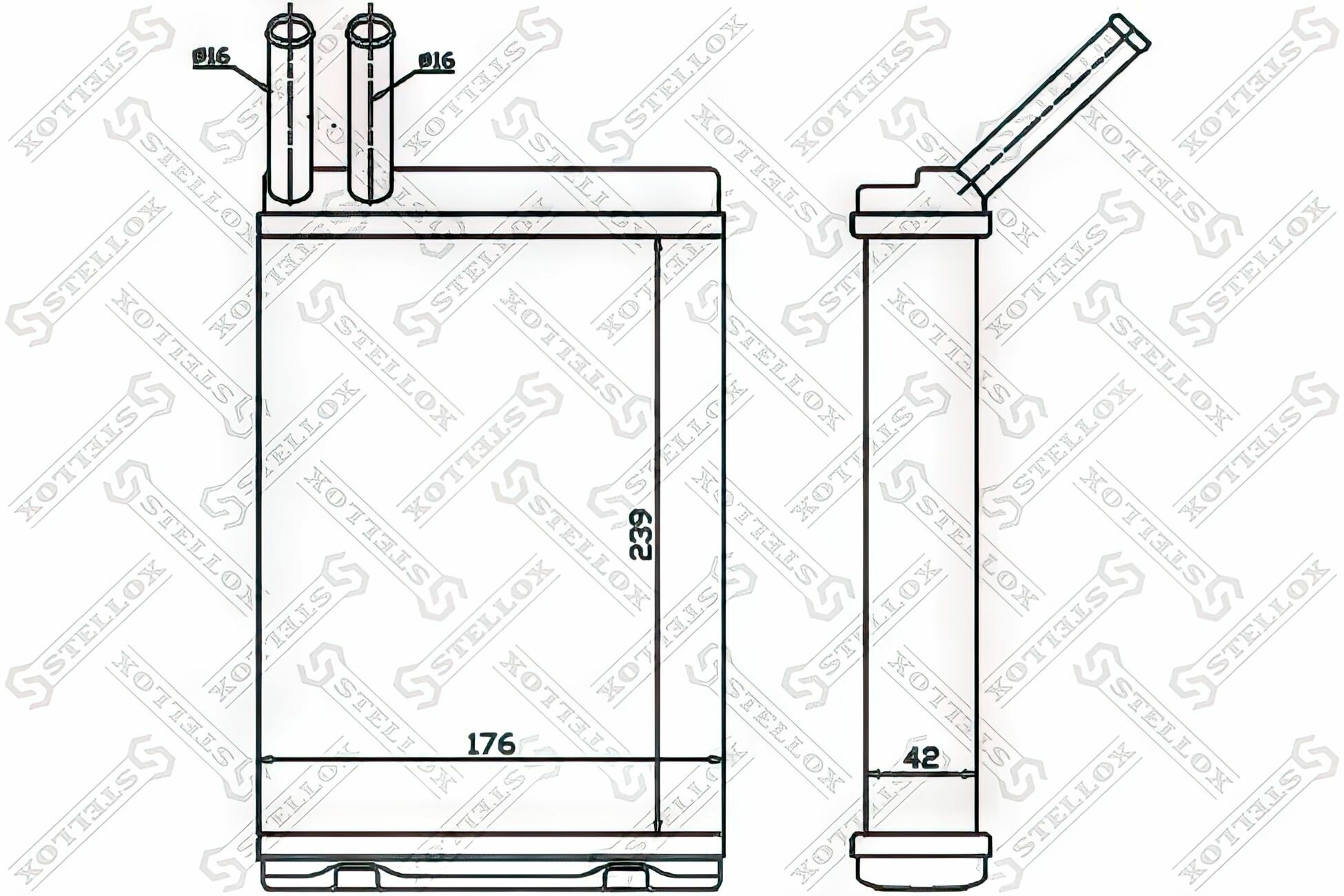 Радиатор печки для Вольво 940, 2, 960, 2, S90 1 10-35129-SX STELLOX
