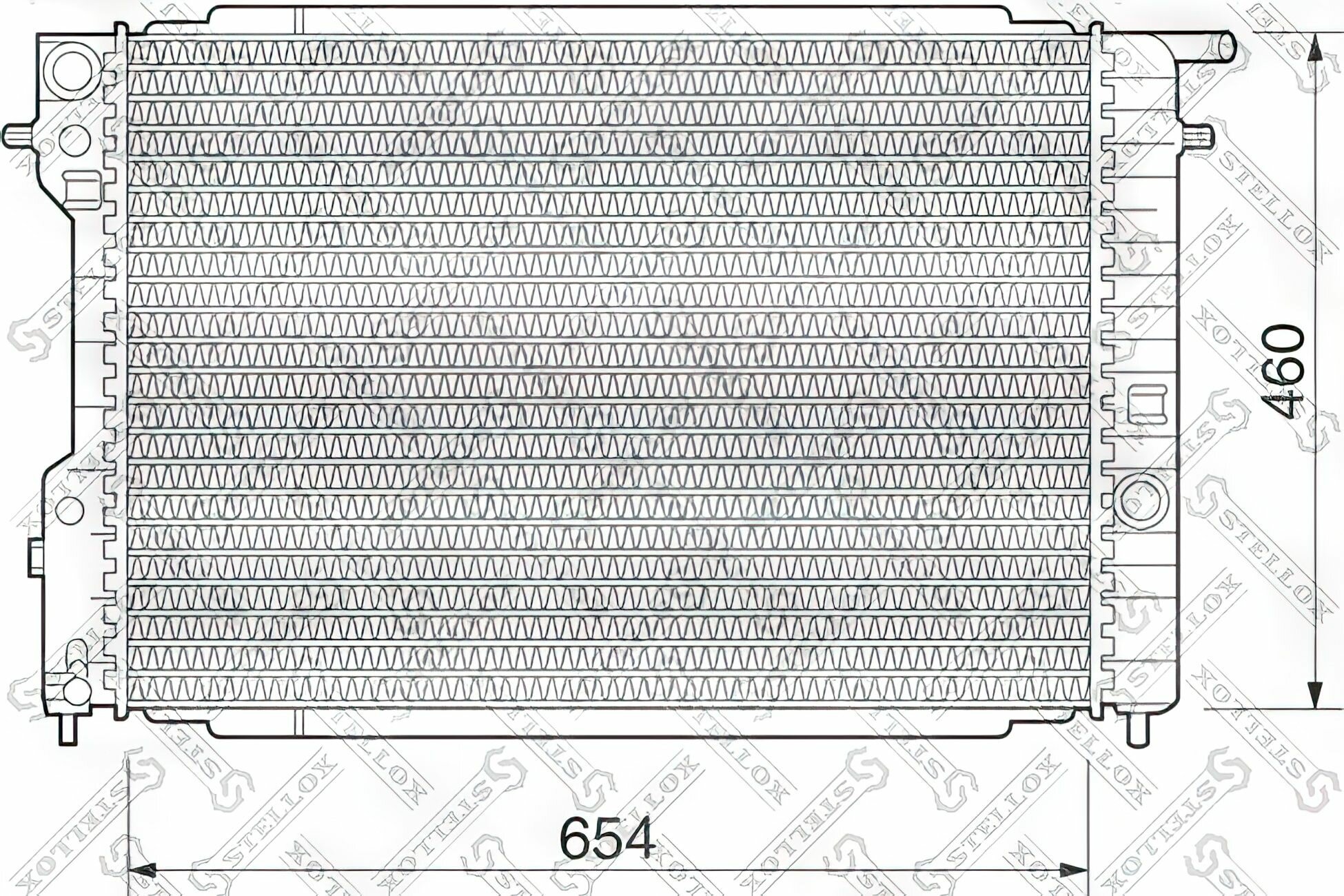 Радиатор охлаждения двигателя для Опель Омега B 10-25078-SX STELLOX