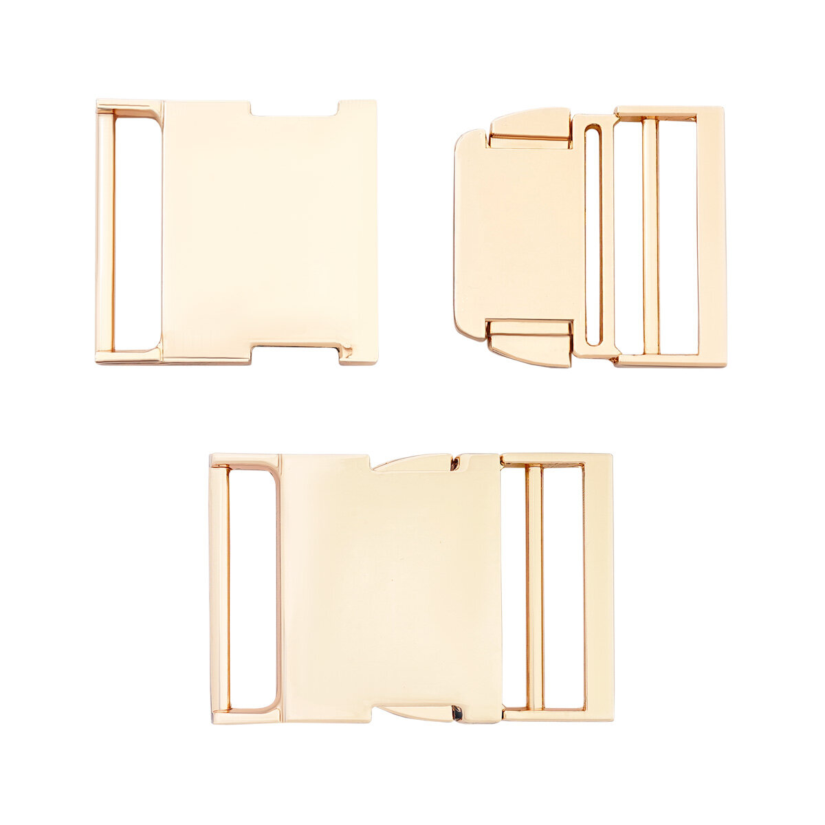 Фастекс, 38 мм, металлический, цвет золотистый, 6 штук, Айрис