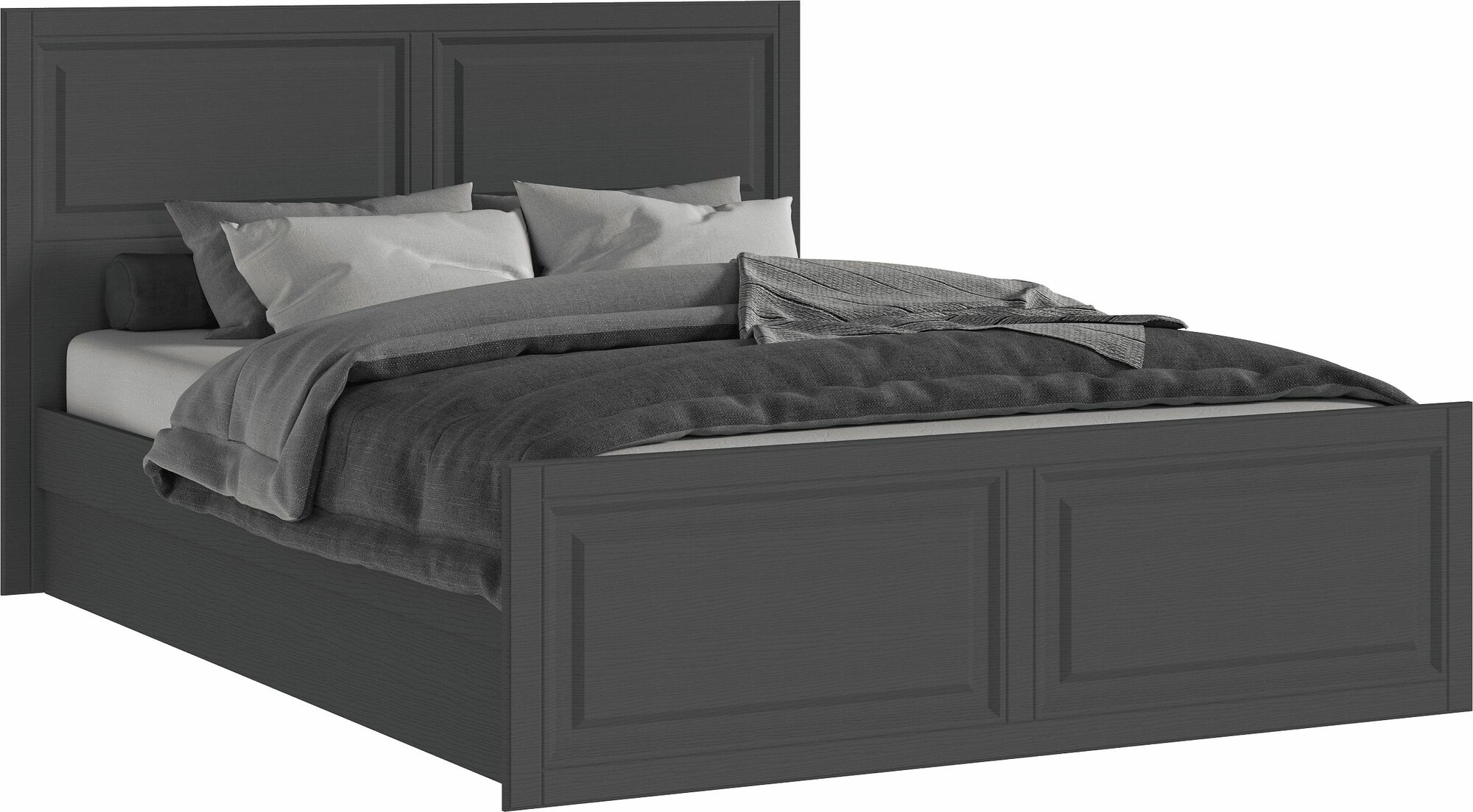 Престиж 1 Кровать 1,4м (Графит/Графит структурный) (Миф)