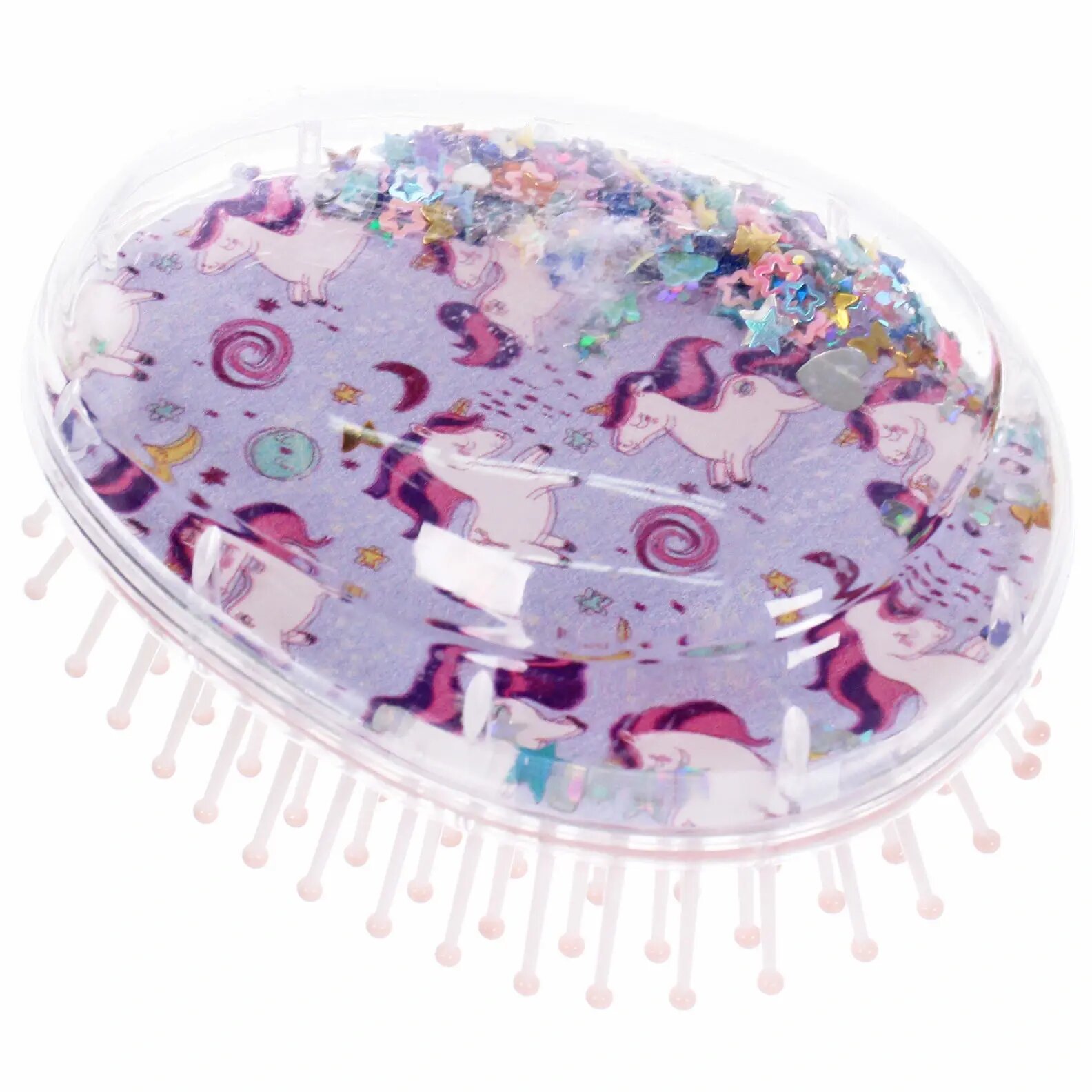 Расческа массажная детская «тратти БУМ», единороги, 6х9 см, удобство и стиль