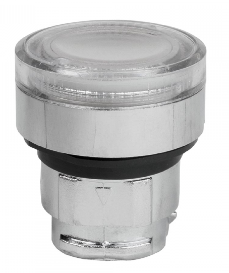 Кнопка управления КЭАЗ OptiSignal D22 A4-PL-1 с подсветкой металл белая, ZB4BW313, 332256 / кнопочный пост