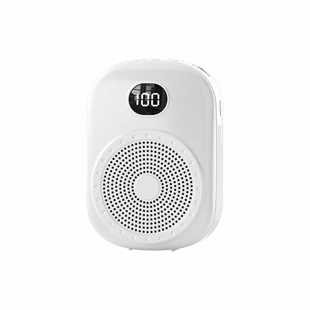 Громкоговоритель портативный Voice Amplifier с проводным наушным микрофоном BT беспроводным микрофоном усилителем лёгким цифровым дисплеем для учителя гида динамика заряжаемый 1 шт. с микрофоном на голове ремнем кабелем для зарядки беспроводным приемником