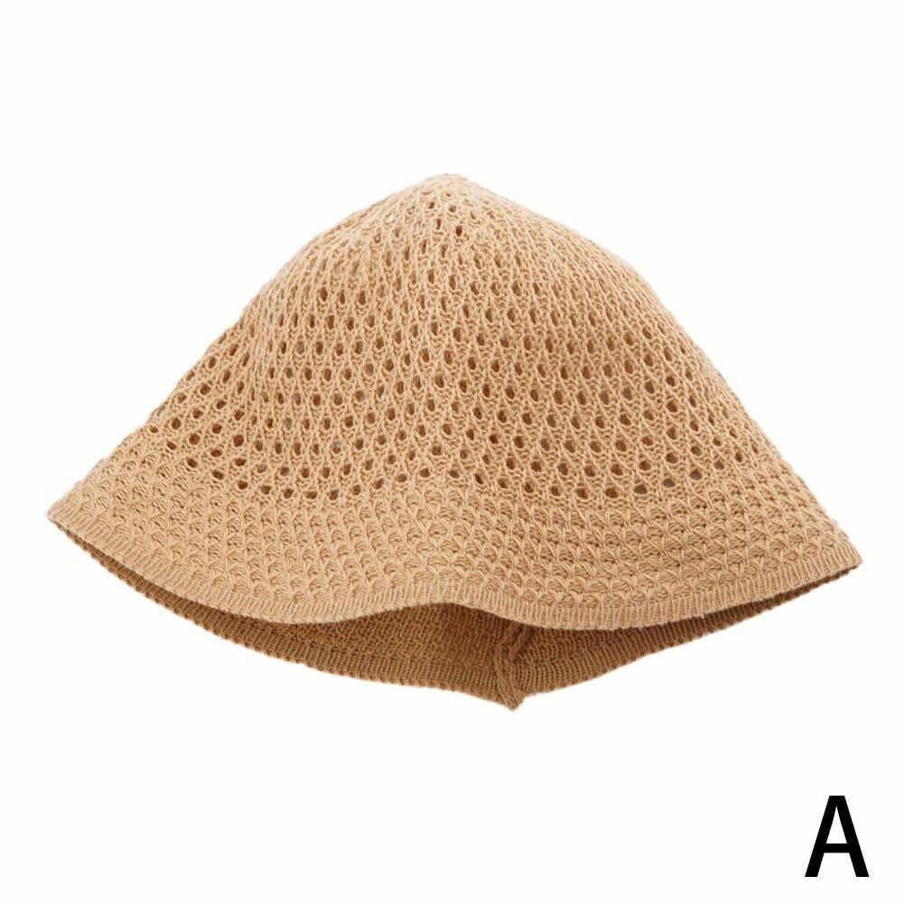 Женская летняя ажурная шляпа-ведро - дышащая шапка от солнца с UPF 50+, стильная пляжная панама