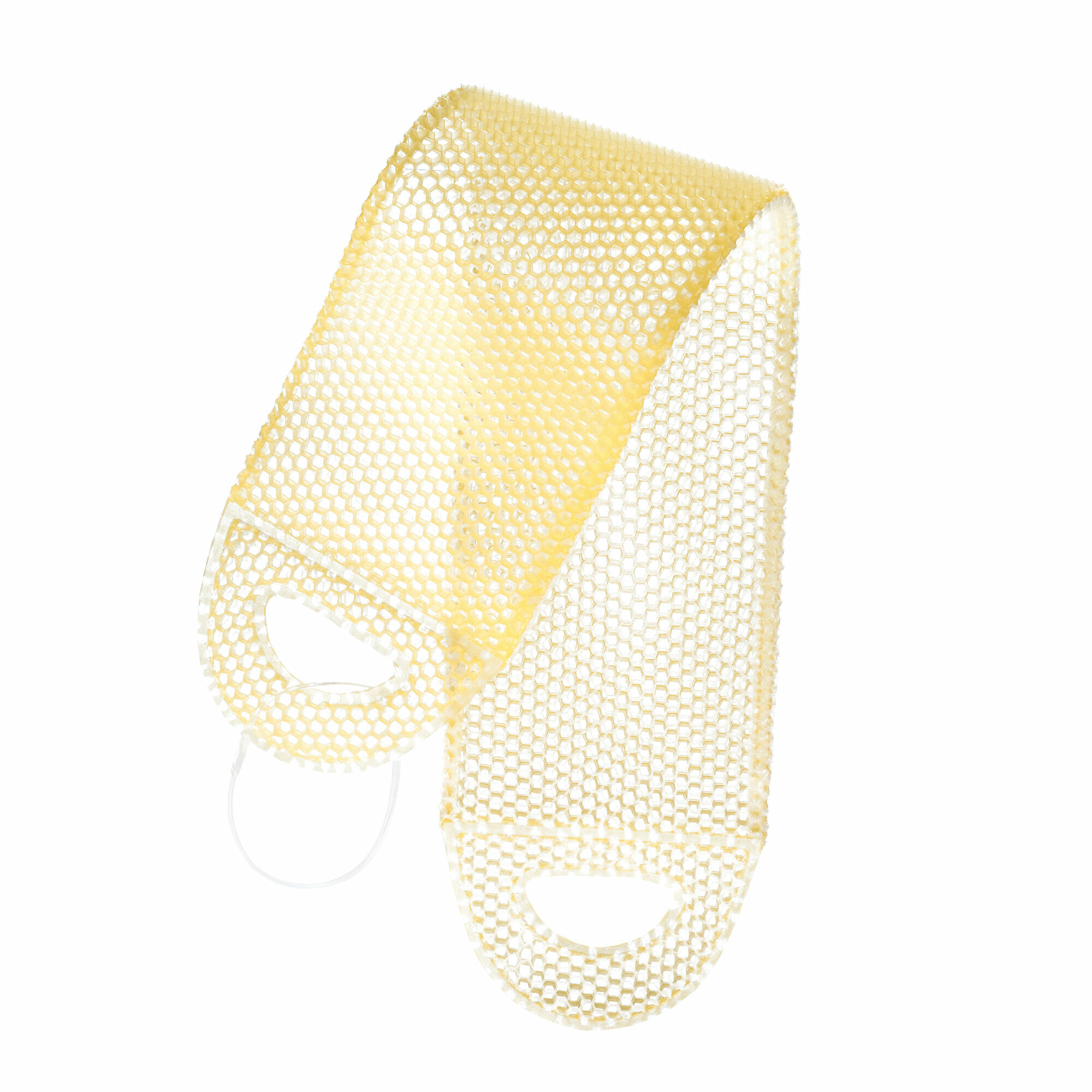 SUPRACOR Мочалка-скрабер с ручками для мытья и массажа тела жёлтый