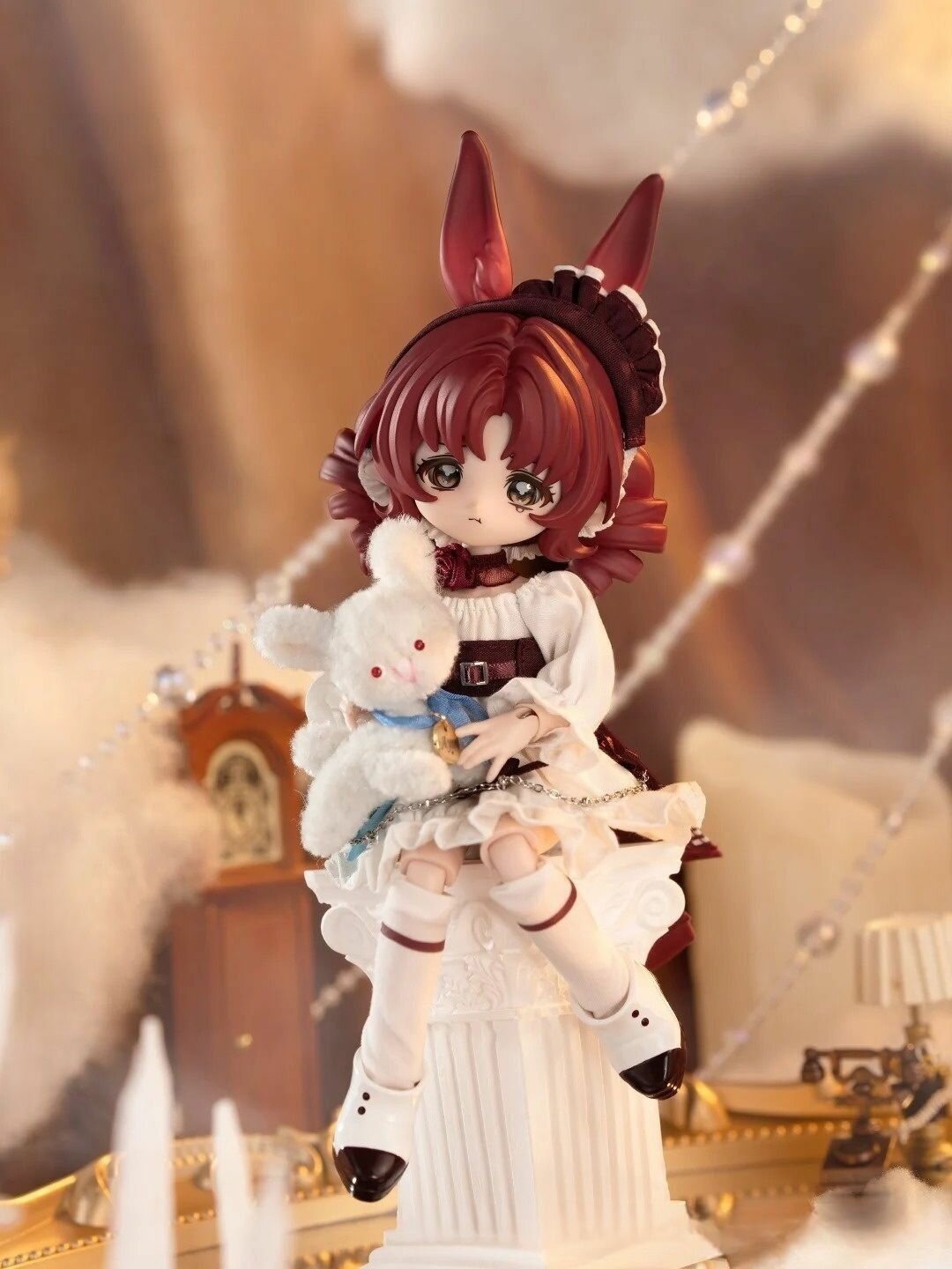 LEI-Doll 1/12 Кукла с шаровидными суставами BJD,(BONNIE) ,20cm, полный набор прически, одежды и аксессуаров, коллекционная, подарок для девочек