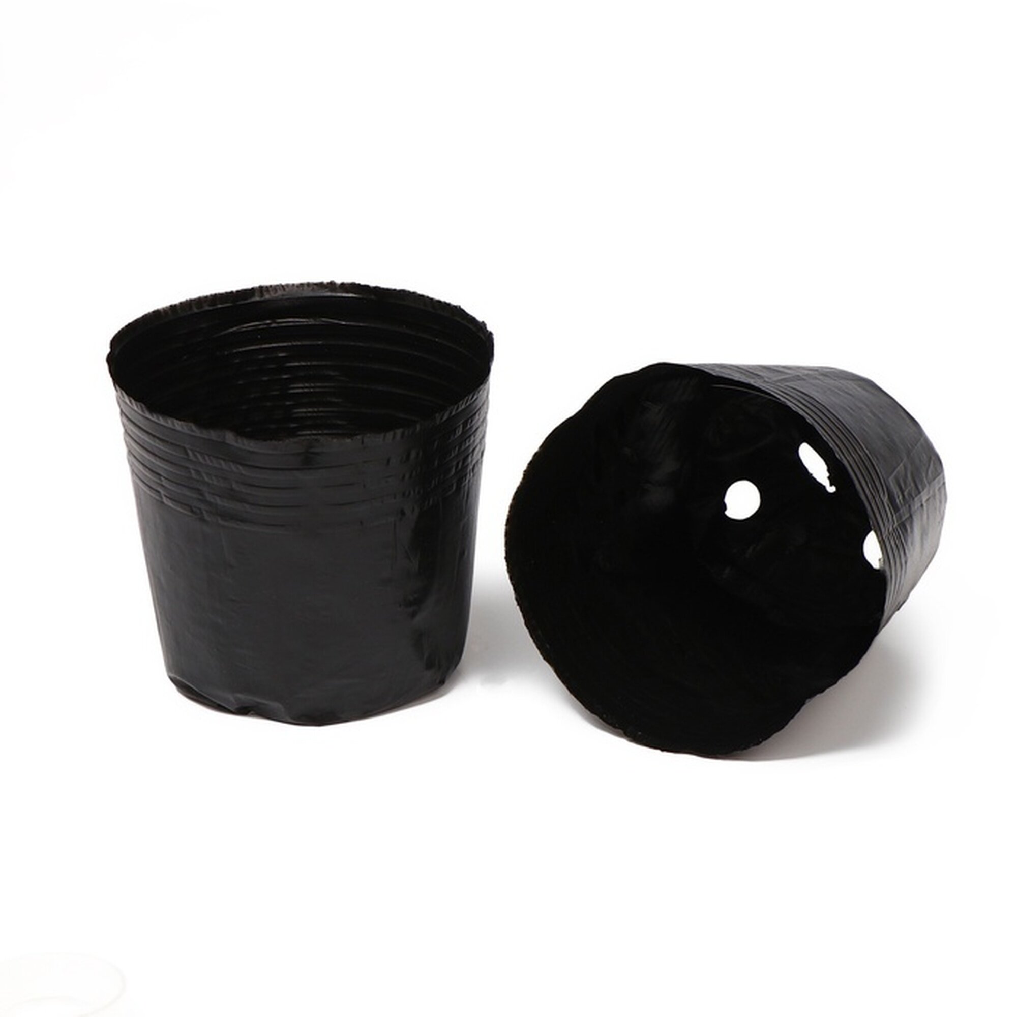 Пакет для рассады, 500 мл, d=10 см, h=10 см, полиэтилен, толщина 50 мкм, чёрный, Greengo