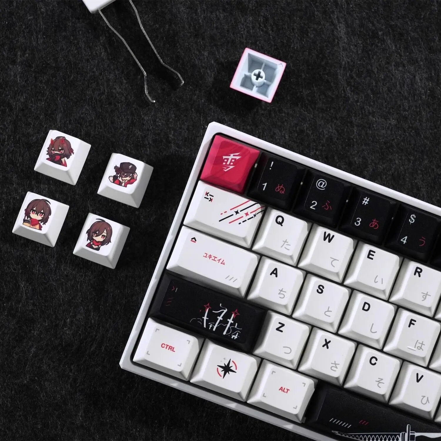 AEVYVKV 130 клавиш Yuki Aim аниме PBT кейкапы для механических клавиатур 130 keys in bag