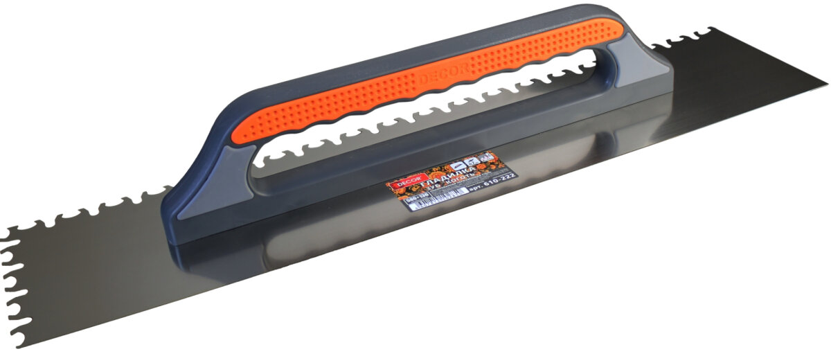 Гладилка 580х130 мм, нержавеющая, зуб "коготь" DECOR 610-222