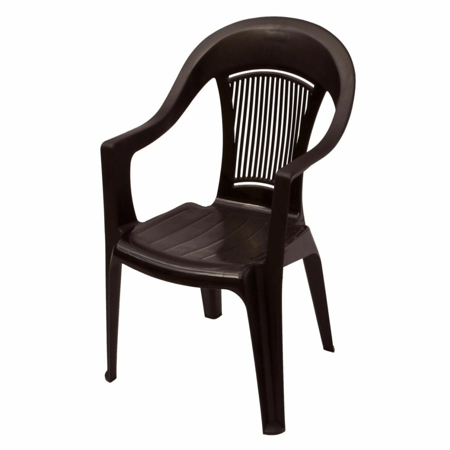 Кресло садовое Элластик пласт шоколадного цвета 57х57х90 см, мебель для дачи