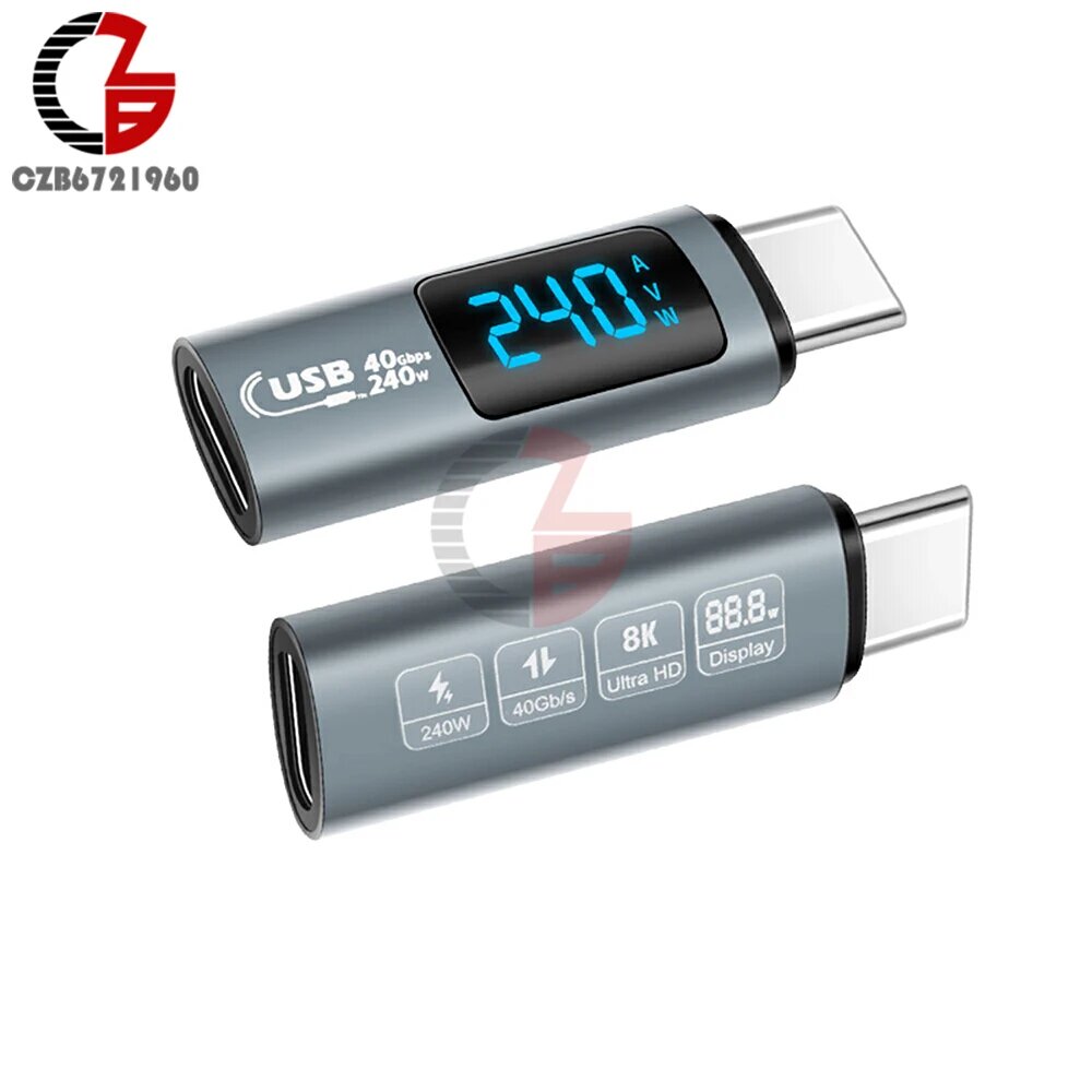 Gaqqee Вольтметр амперметр USB4.0 sliver