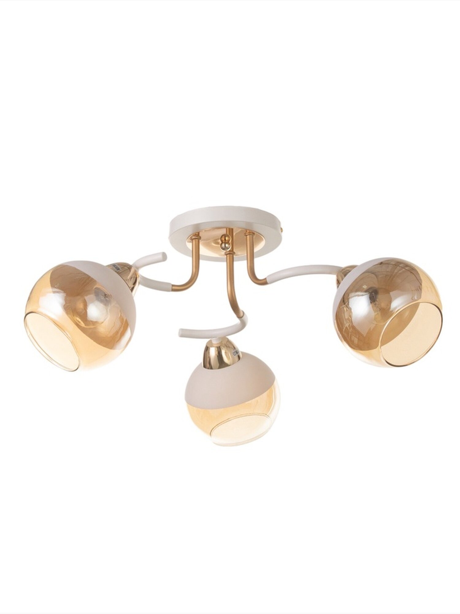 Люстра потолочная BayerLux «Анден», 3хЕ27, 40 Вт, бело-золотой, 51×51×22 см