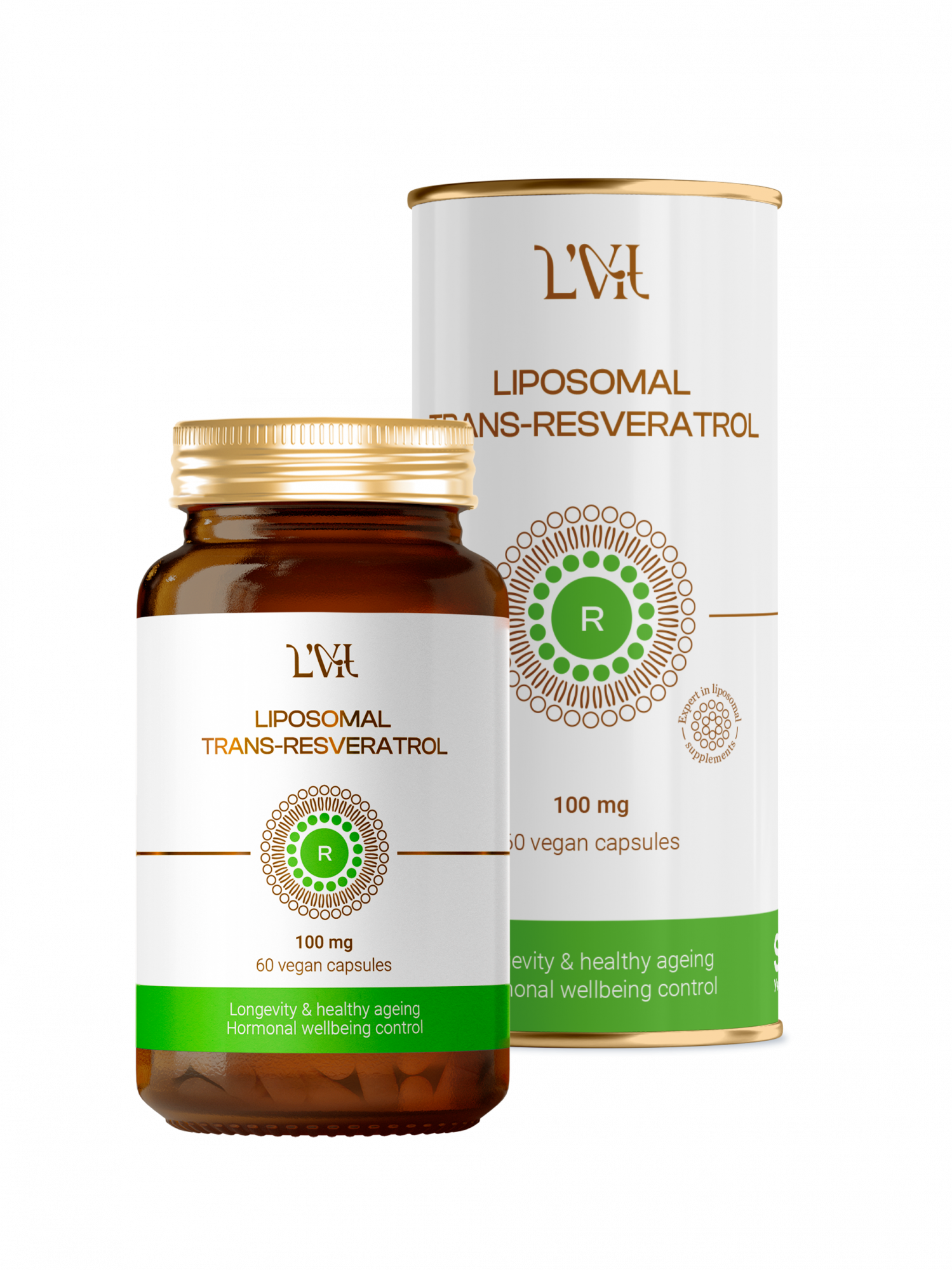Liposomal Vitamins Trans-Resveratrol Липосомальный транс-ресвератрол, 60 капсул