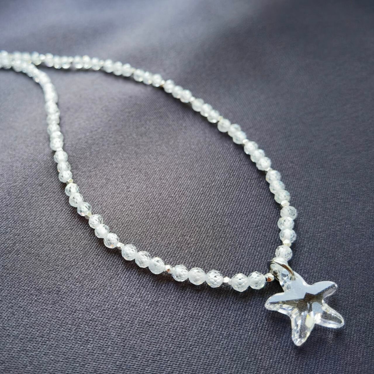 Чокер, циркон, кристаллы Swarovski