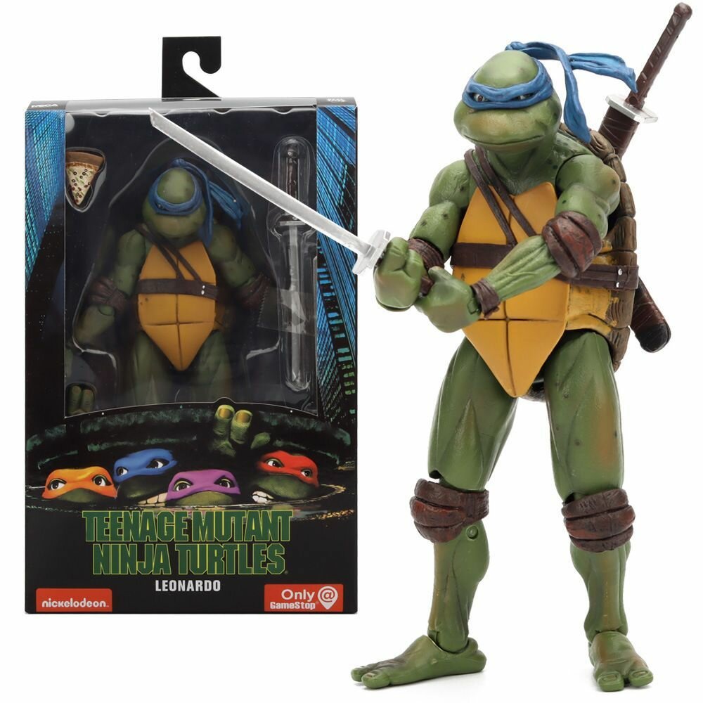 Черепашки Ниндзя(NECA Teenage Mutant Ninja Turtles) Леонардо (Leonardo) (Высота 18 см)